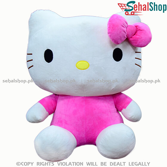 Hello Kitty Pink Stuffed Toy-2.5 Feet Sehalshop.pk
